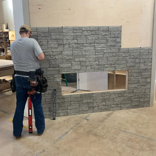 Build a Fireplace Accent Wall Quickly With Qora Cladding and a Touchst ...