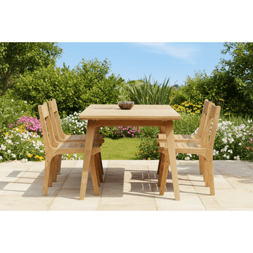 Eluna Teak Outdoor Dining Set – Touchstone Home Products, Inc.