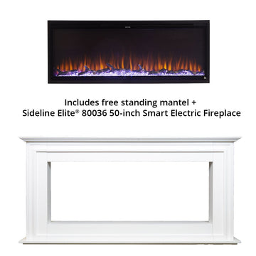 Sideline Elite 50 Inch Smart Electric Fireplace with Encase Surround M ...